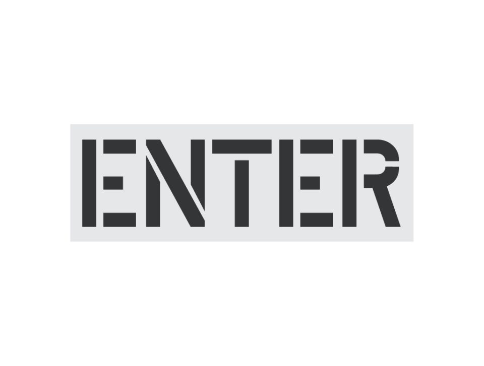 12-Inch Enter Stencil - StencilMax