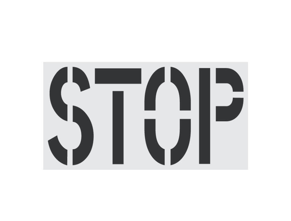 48-Inch Tall Stop Stencil - StencilMax